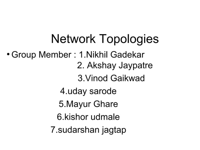 Network topology | PPT | Free Download