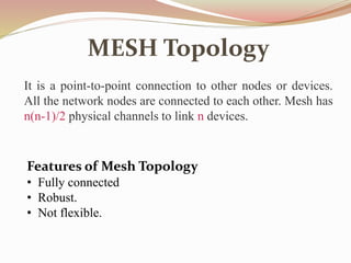 Network topology ? Types of Network Toplogies:Bus, Ring, Mesh, Tree ...