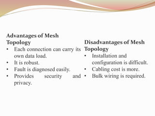 Network topology ? Types of Network Toplogies:Bus, Ring, Mesh, Tree ...