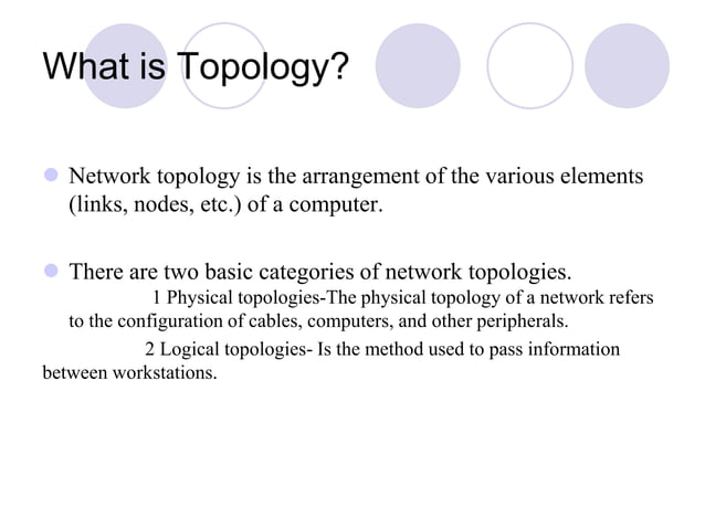 Network topology | PPTX | Computer Networking | Computing