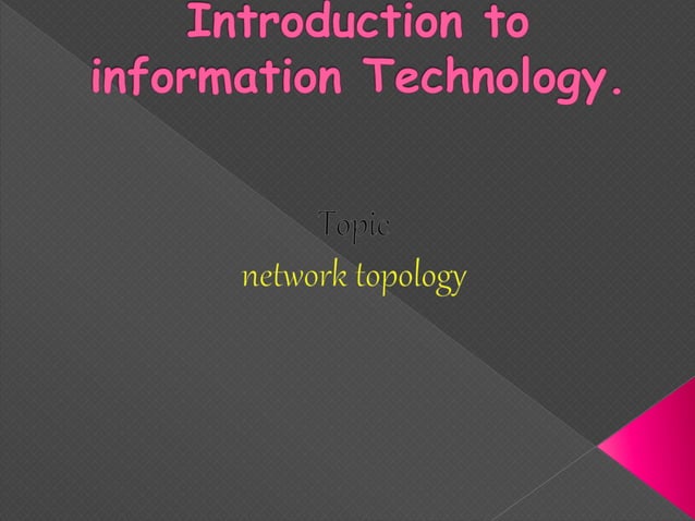 Network Topology Pptx Computer Networking Computing