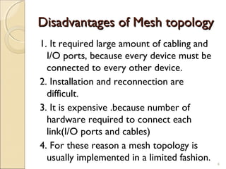 Network topology | PPT | Computer Networking | Computing