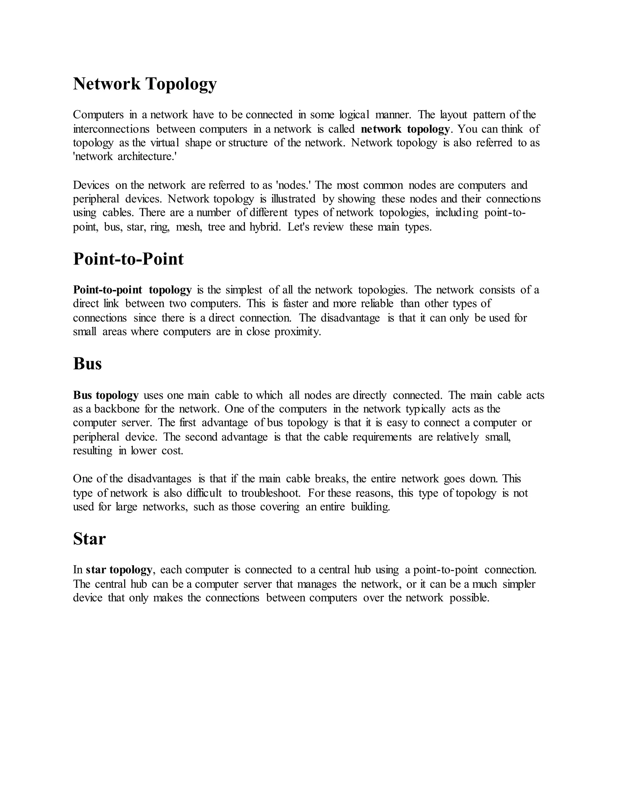 Network Topology | DOCX | Computer Networking | Computing