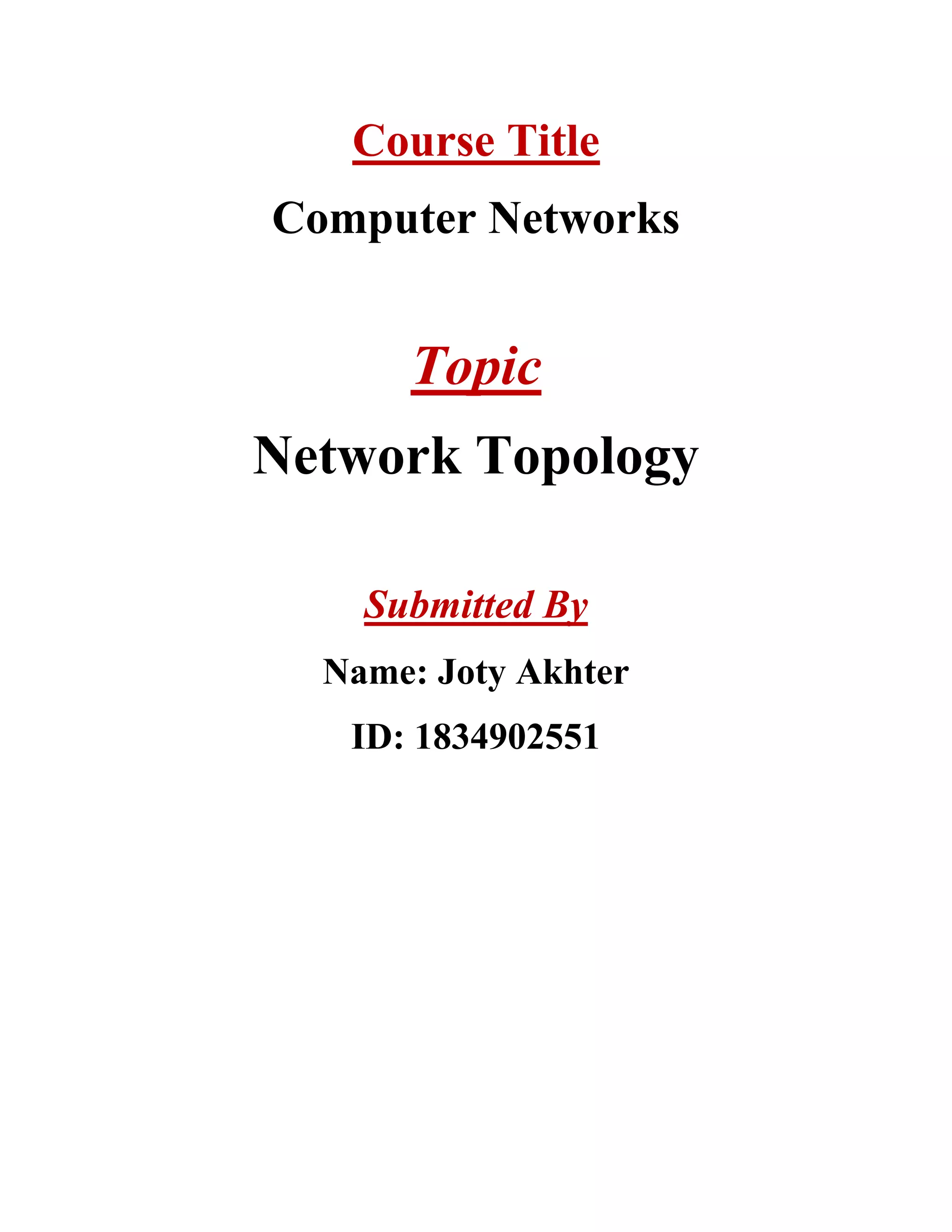 Network topology | PDF