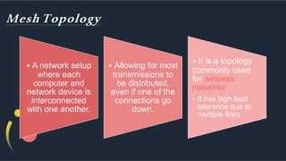 NETWORK tOPOLOGY.pptx | Computer Networking | Computing