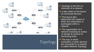 NETWORK tOPOLOGY.pptx | Computer Networking | Computing