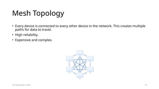 A Basic Overview of Network Topologies and Their Applications in Modern Communication Systems | PPTX