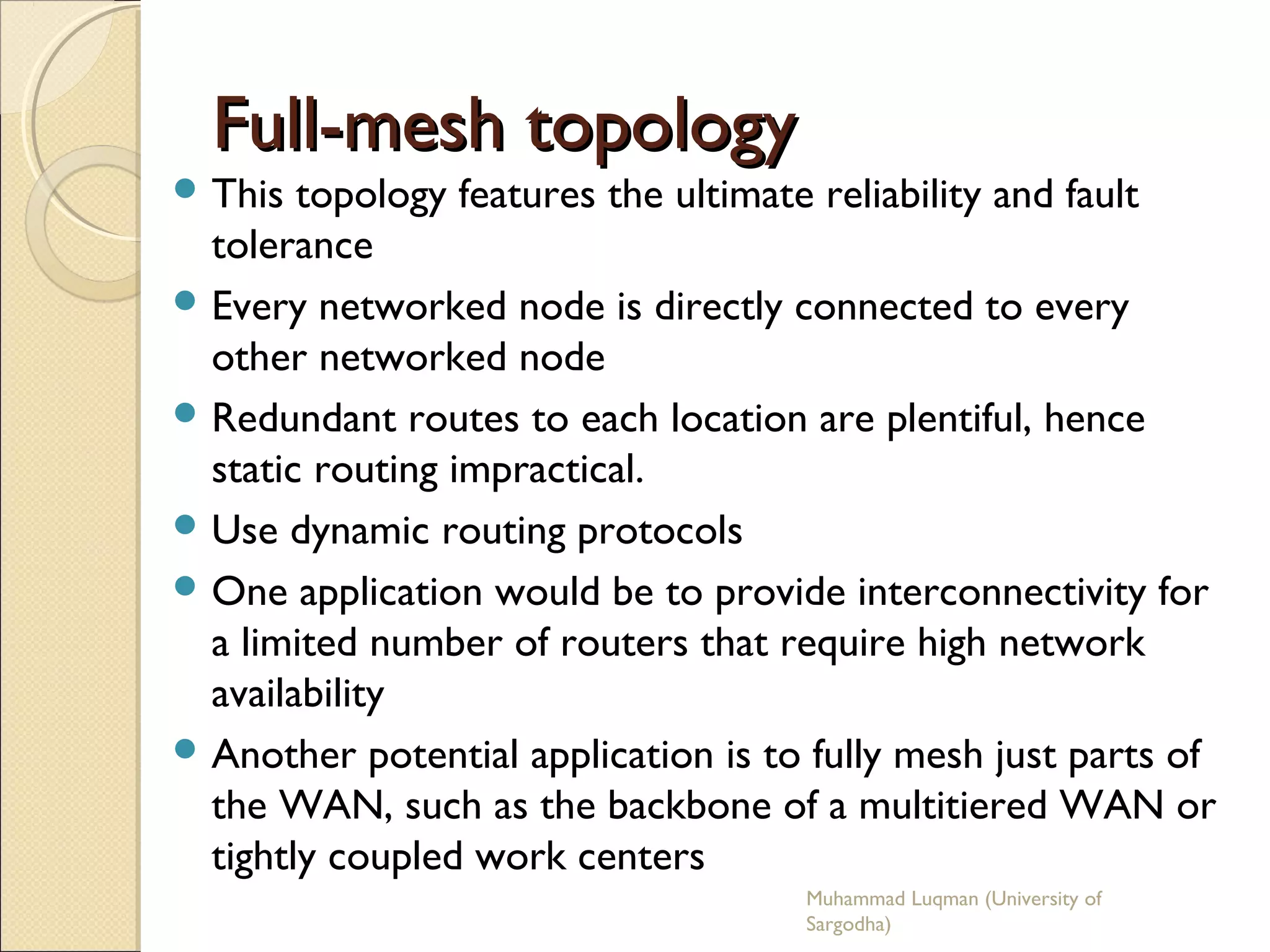 Network Topology Complete Slides by Luqman | PPT