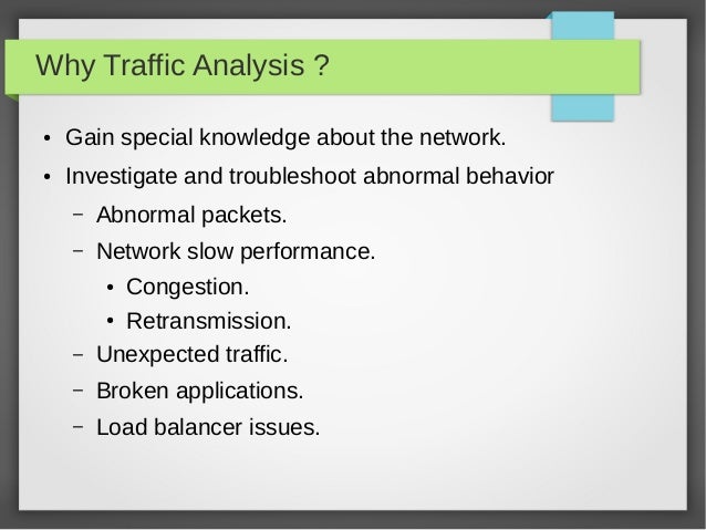 Network traffic analysis course