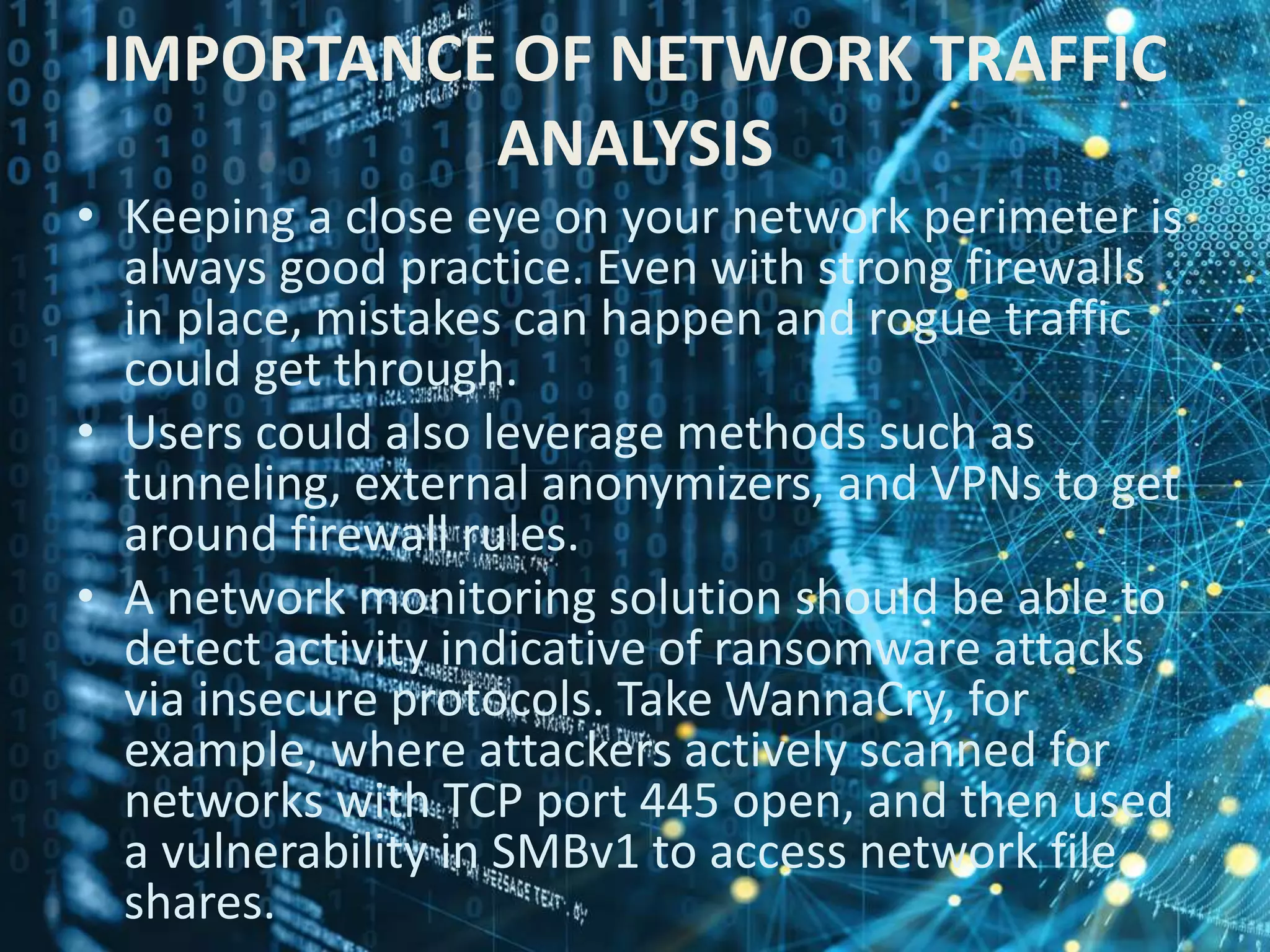 Network traffic analysis with cyber security | PPTX