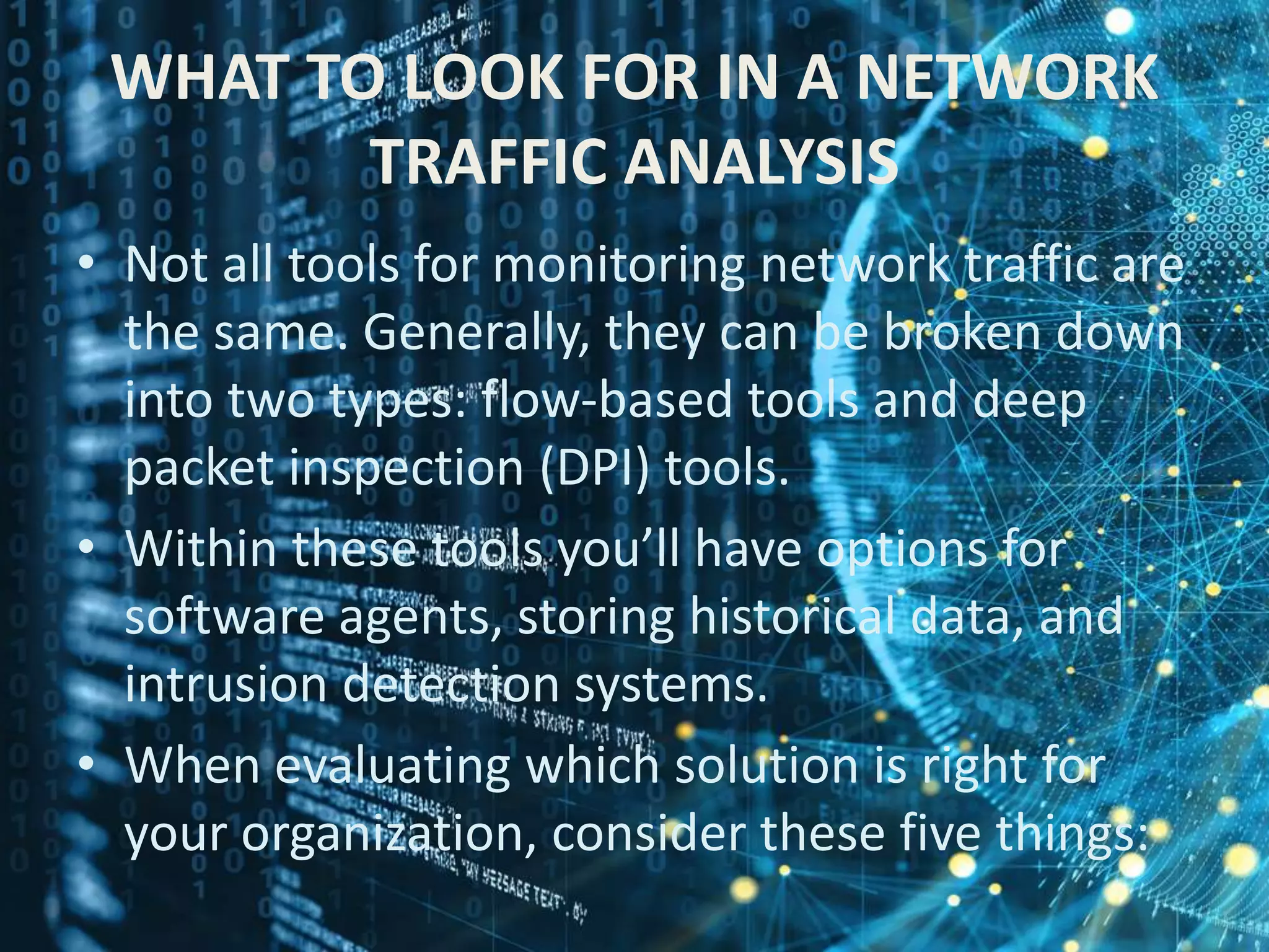 Network traffic analysis with cyber security | PPTX