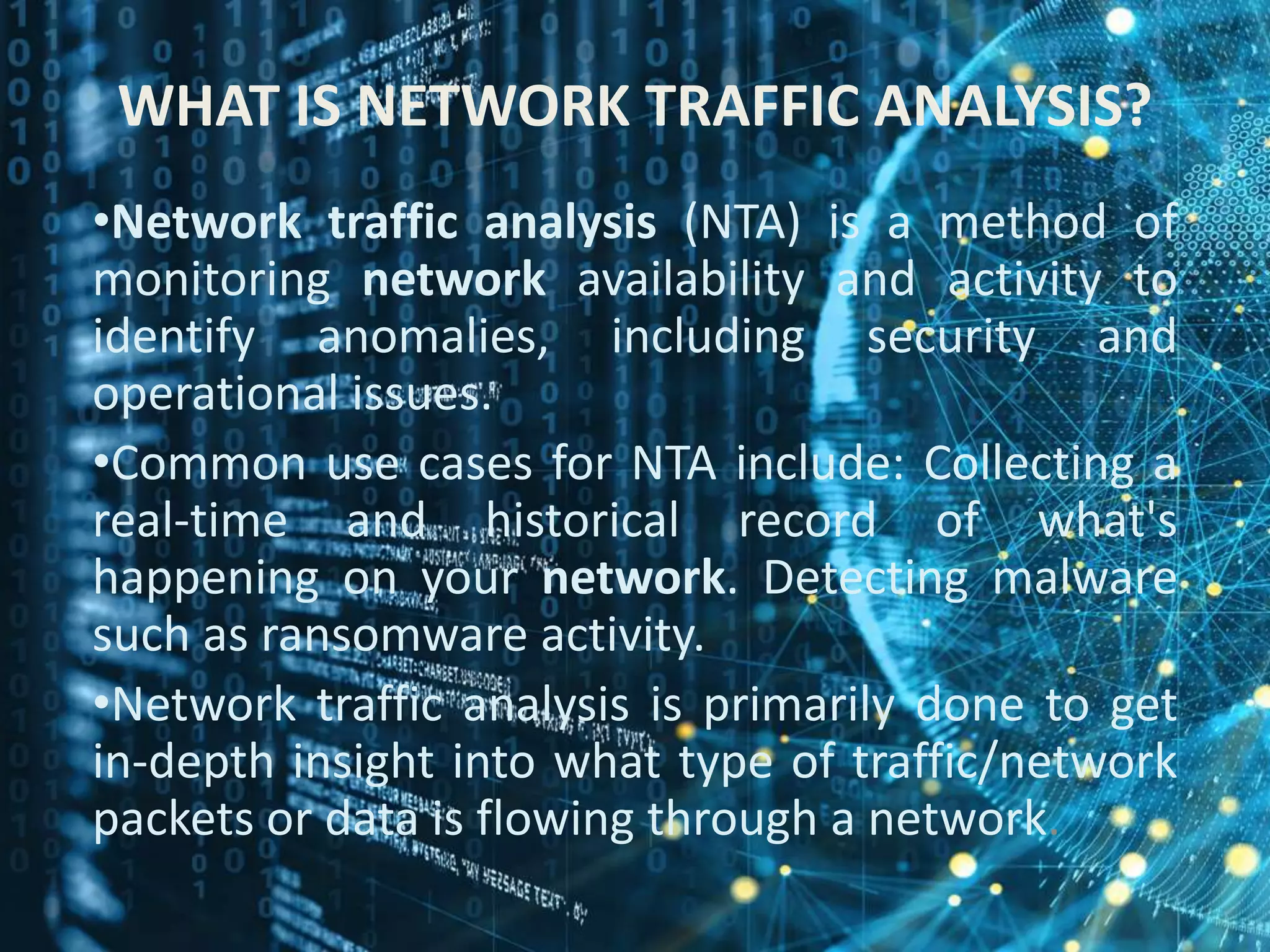 Network traffic analysis with cyber security | PPTX