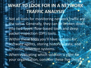 Network traffic analysis with cyber security | PPTX