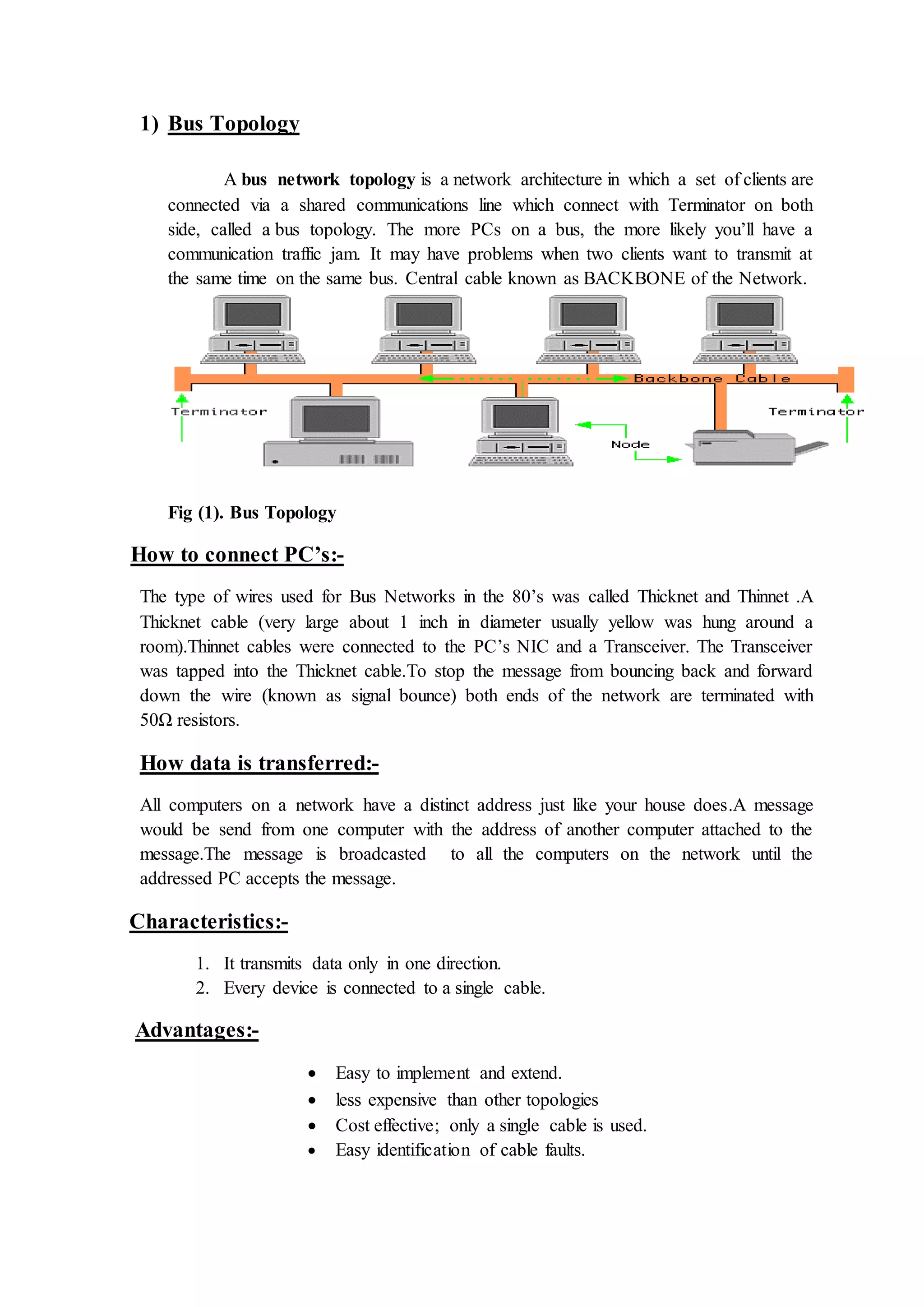 Network using topologies | DOCX | Computer Networking | Computing