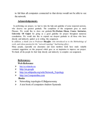 Network using topologies | DOCX | Computer Networking | Computing