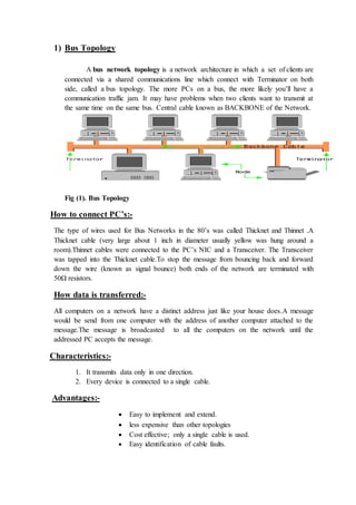 Network using topologies | DOCX | Computer Networking | Computing