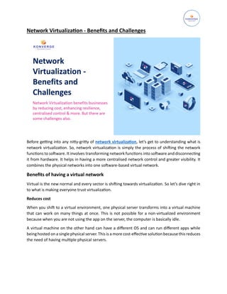 Network Virtualization - Benefits and Challenges | PDF