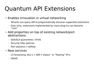 Network virtualization with open stack quantum | PPT
