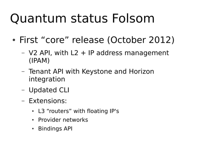 Network virtualization with open stack quantum | PPT