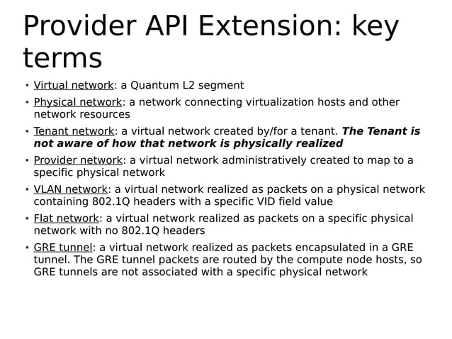 Network virtualization with open stack quantum | PPT