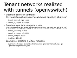 Network virtualization with open stack quantum | PPT