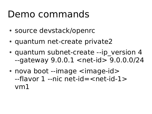 Network virtualization with open stack quantum