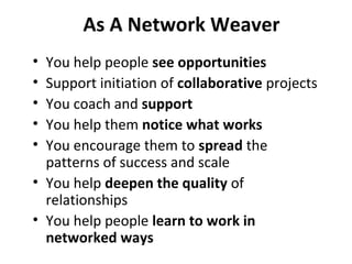 Networkweaving - Creating Stronger Communities | PPT