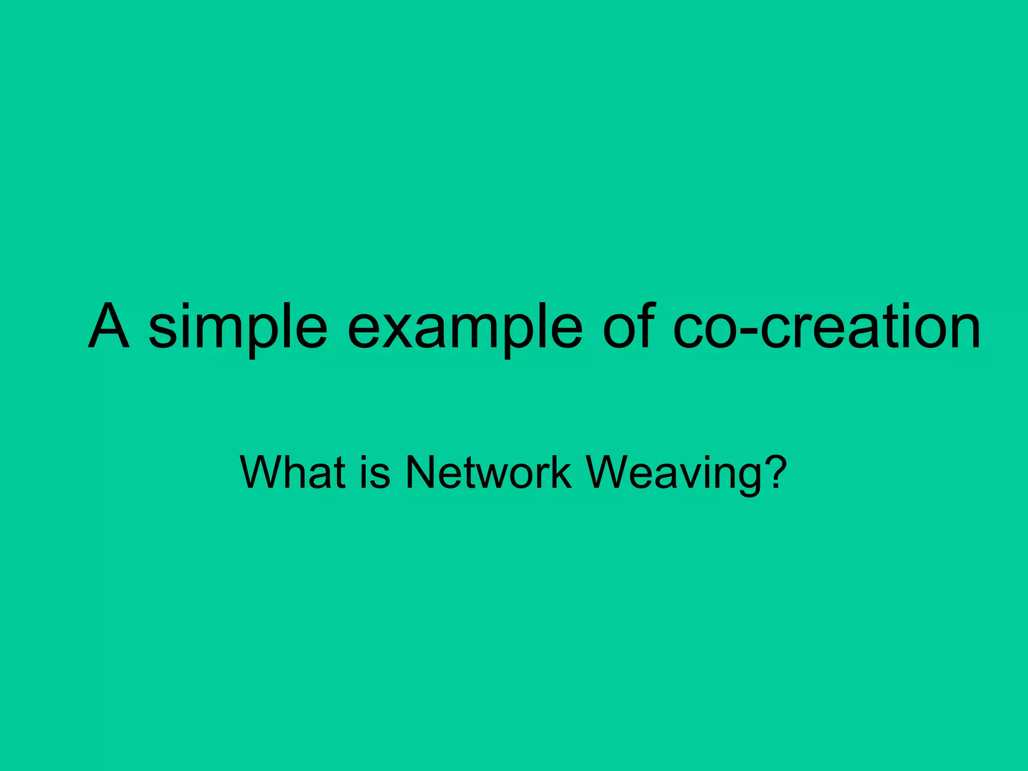 Network Weavers Exercise | PPT