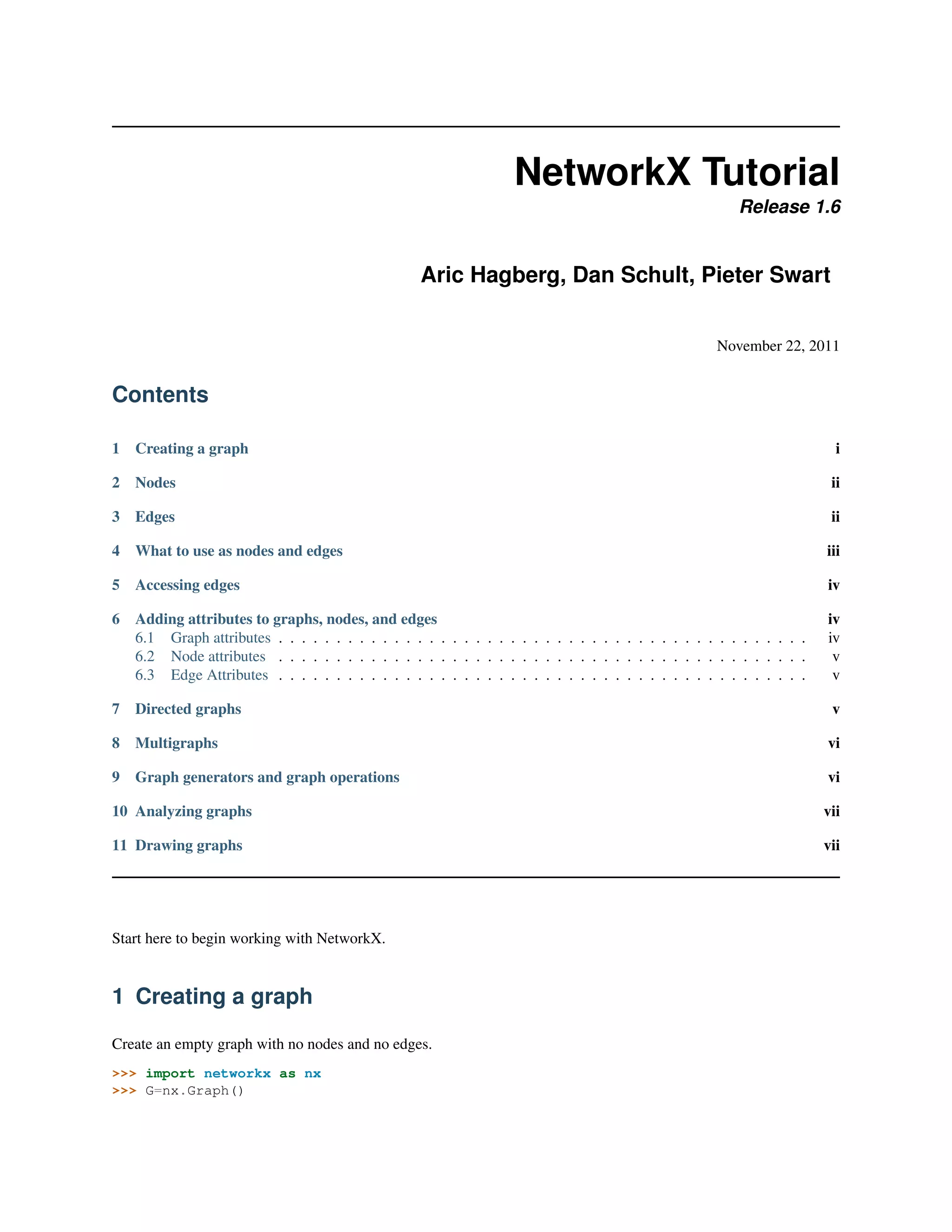 Networkx tutorial | PDF | Computing | Technology & Computing