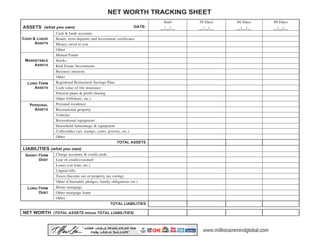 Networth Tracking Sheets | PDF
