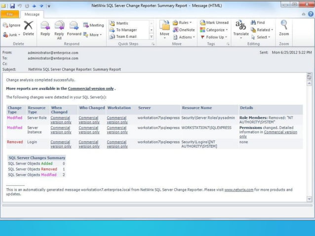 Netwrix sql server change reporter обзор программы для аудита sql ...