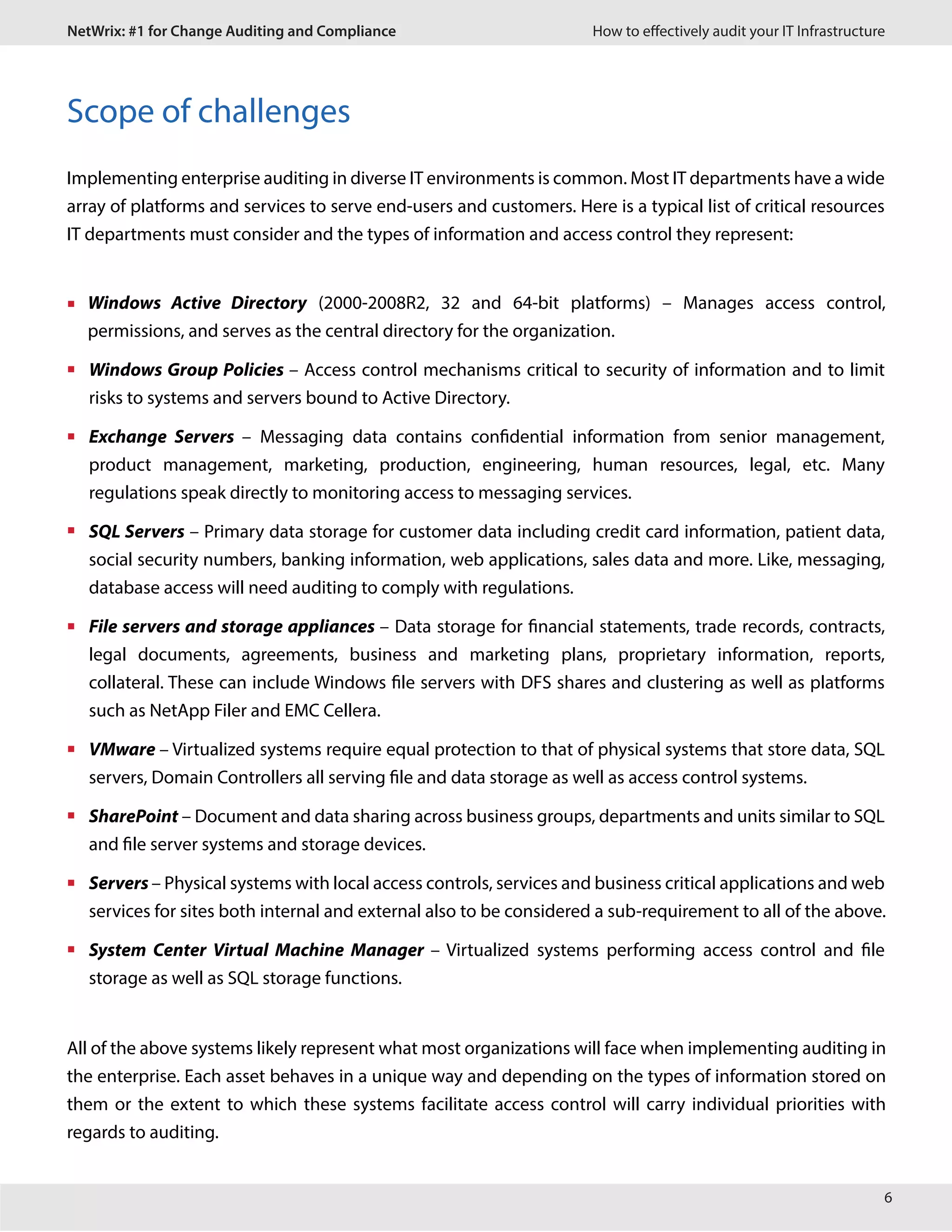 How to Effectively Audit your IT Infrastructure | PDF