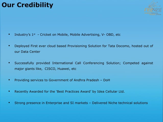 Netxcell Corporate Presentation..!! | PPT | Computer Networking | Computing