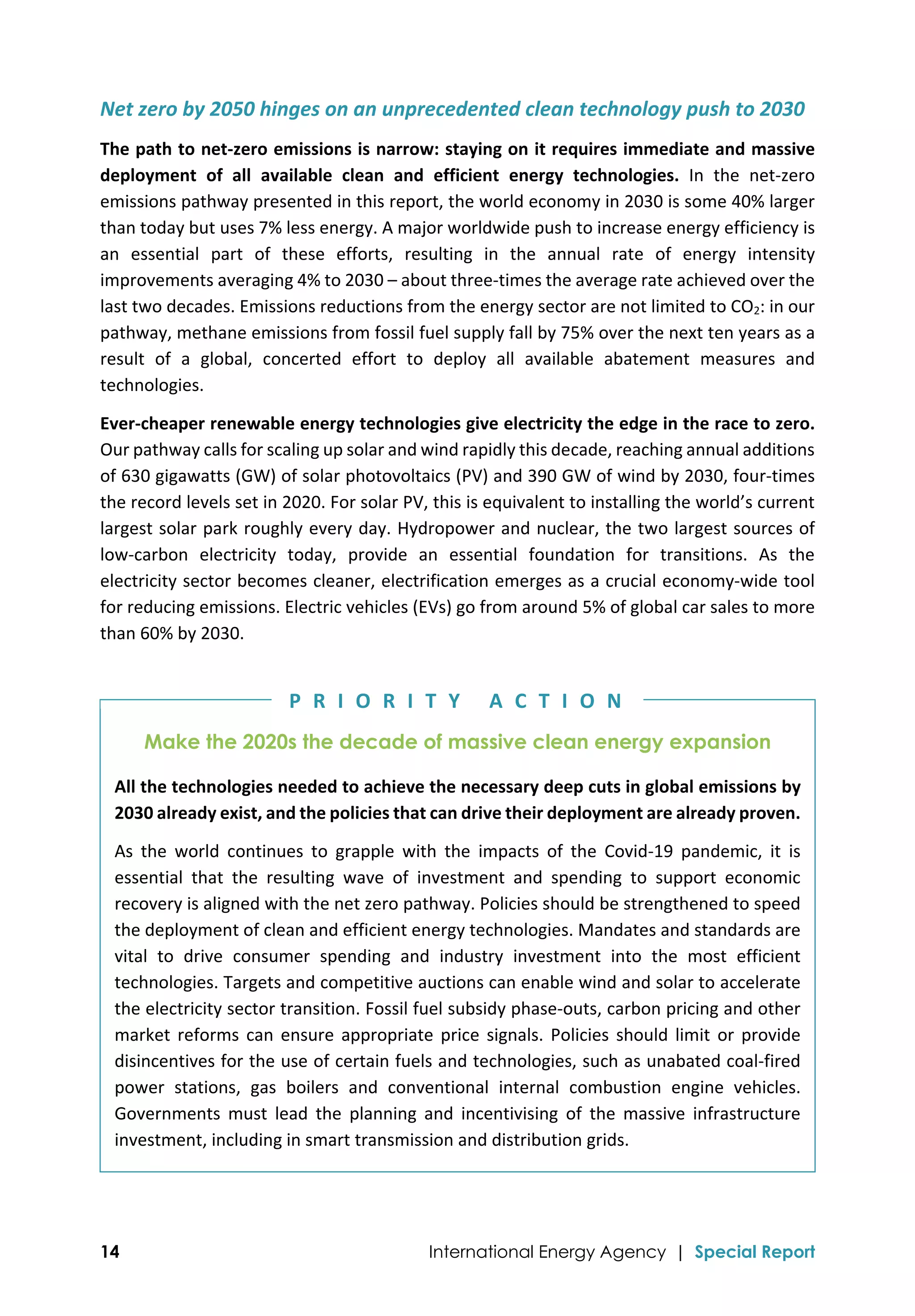 Net zero by 2050 roadmap for global energy sector | PDF