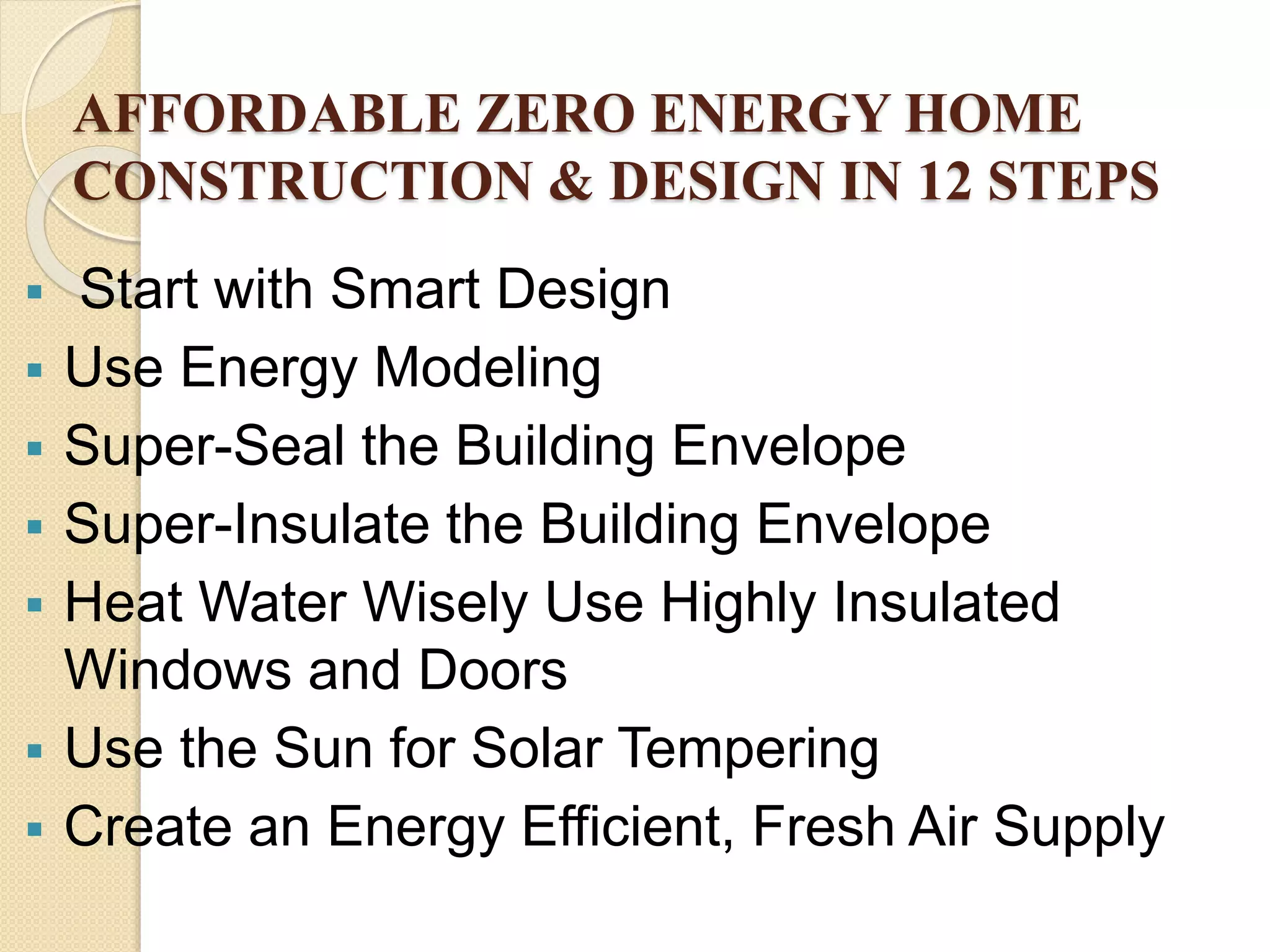 Net Zero Energy Buildings Pptx
