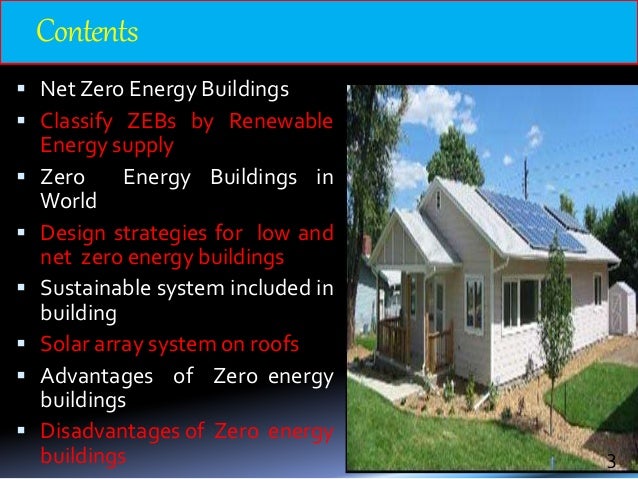 Net zero energy buildings