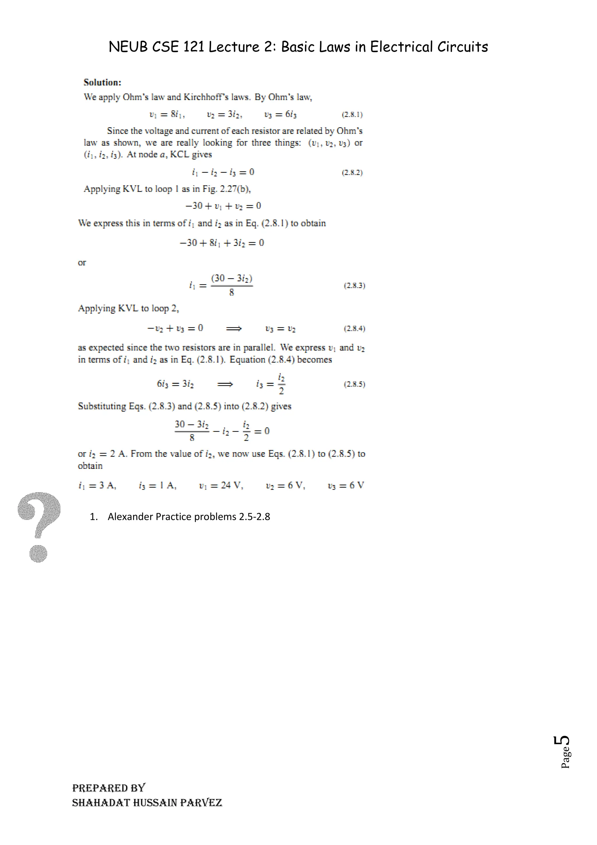 neub-cse-121-lec-2.pdf Basic-Electric-and-Circuit | PDF