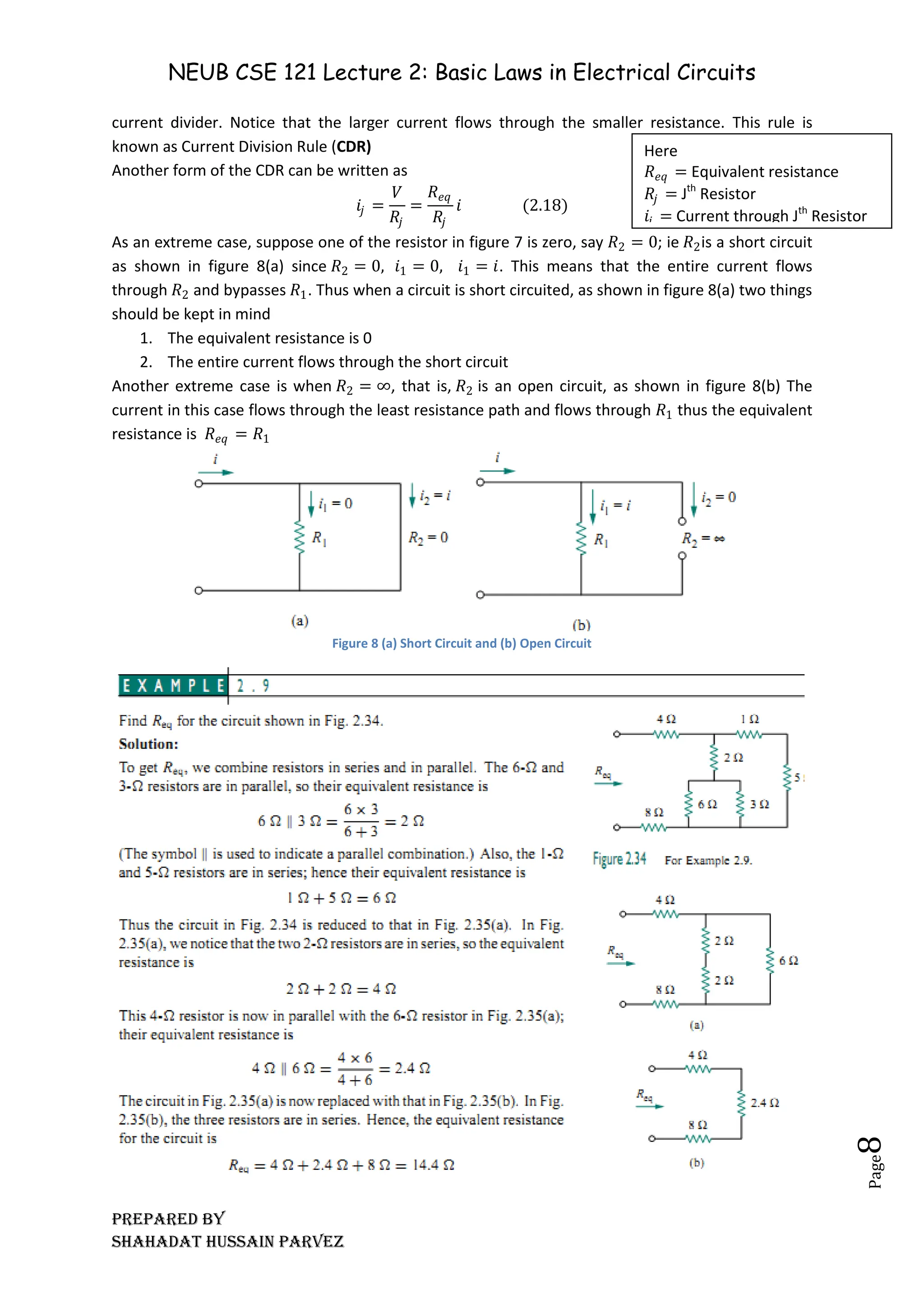 neub-cse-121-lec-2.pdf Basic-Electric-and-Circuit | PDF