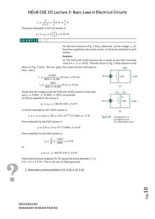 neub-cse-121-lec-2.pdf Basic-Electric-and-Circuit | PDF
