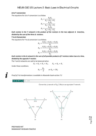 neub-cse-121-lec-2.pdf Basic-Electric-and-Circuit | PDF