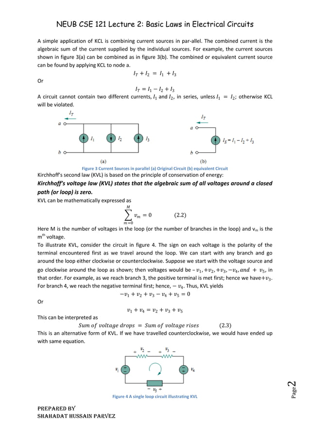 neub-cse-121-lec-2.pdf Basic-Electric-and-Circuit | PDF