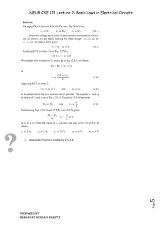 neub-cse-121-lec-2.pdf Basic-Electric-and-Circuit | PDF