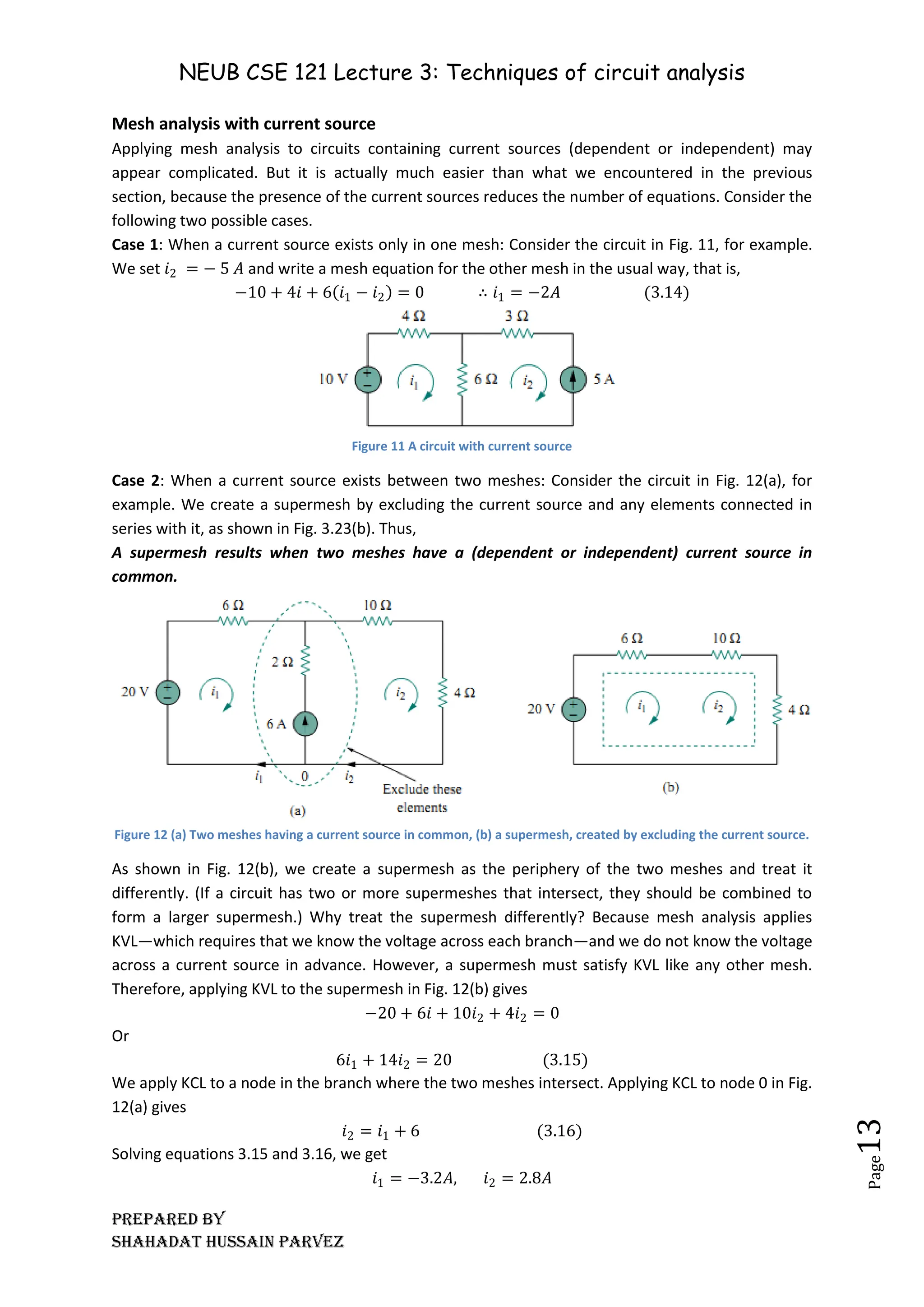 neub-cse-121-lec-3.pdf Basic-Electric-and-Circuit | PDF