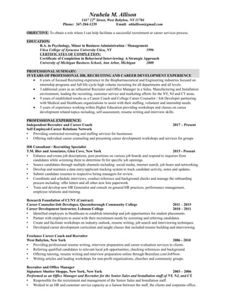 Neubela Allison Resume | DOC
