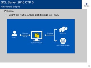 Neues in SQL Server 2016 – Evaluierung SQL Server 2016 CTP 3 für den BI Stack | PPT