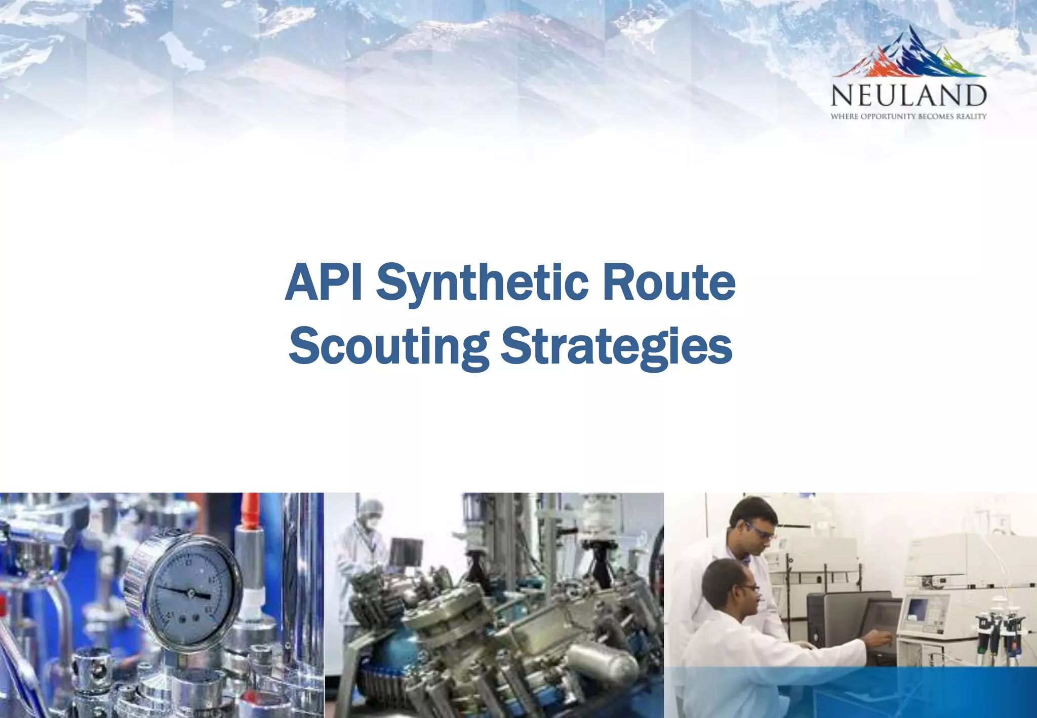 API Synthetic Route Scouting Strategies | PPTX