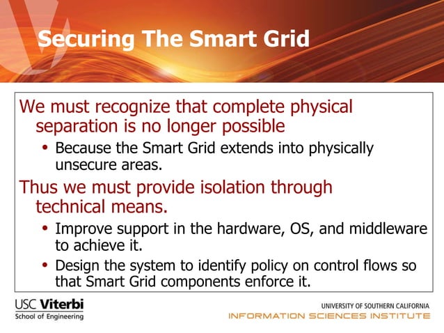 Cyber security for the smart grid, Clifford Neuman, Information Sciences Institute, USC | PPT