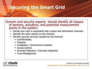Cyber security for the smart grid, Clifford Neuman, Information Sciences Institute, USC | PPT ...