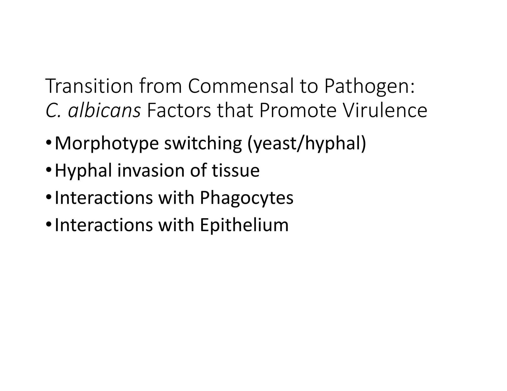 Pathogenesis and Immunity of Candida albicans | PDF