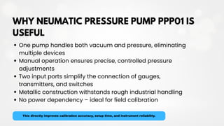 Pneumatic Pressure Pump PPP01 for Calibration & Testing | PDF